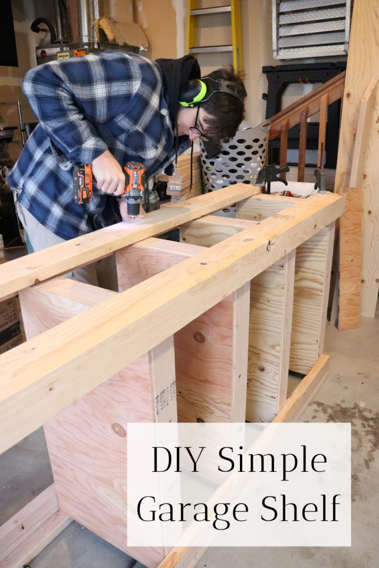 How to Build an Easy DIY Garage Shelf - The Duvall Homestead Handmade ...