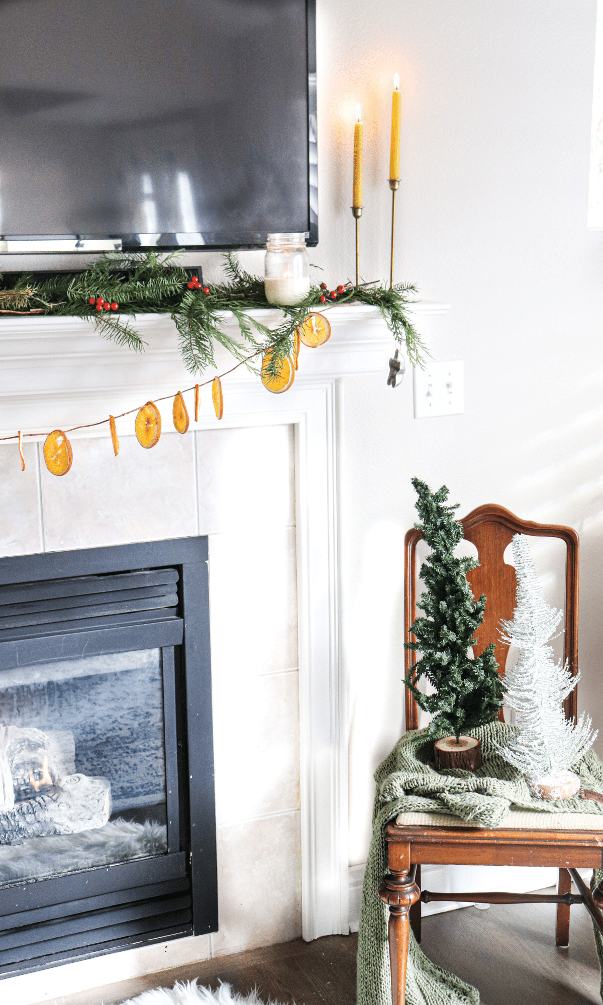 How to Make a Christmas Mantle Garland - The Duvall Homestead