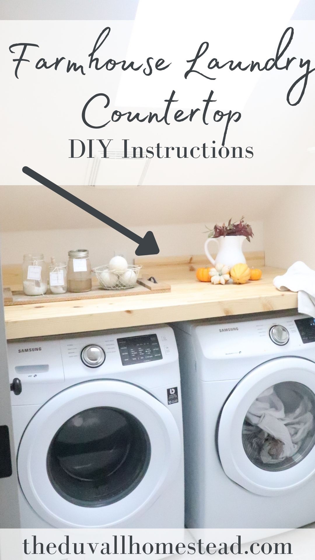 Removable Countertop for Washer Dryer - The Duvall Homestead