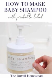 Homemade Baby Shampoo - The Duvall Homestead