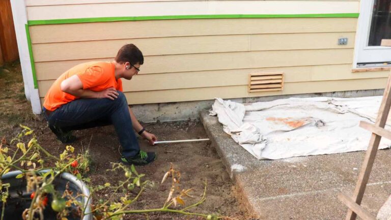 How to Fix Erosion Under Concrete Slab - The Duvall Homestead