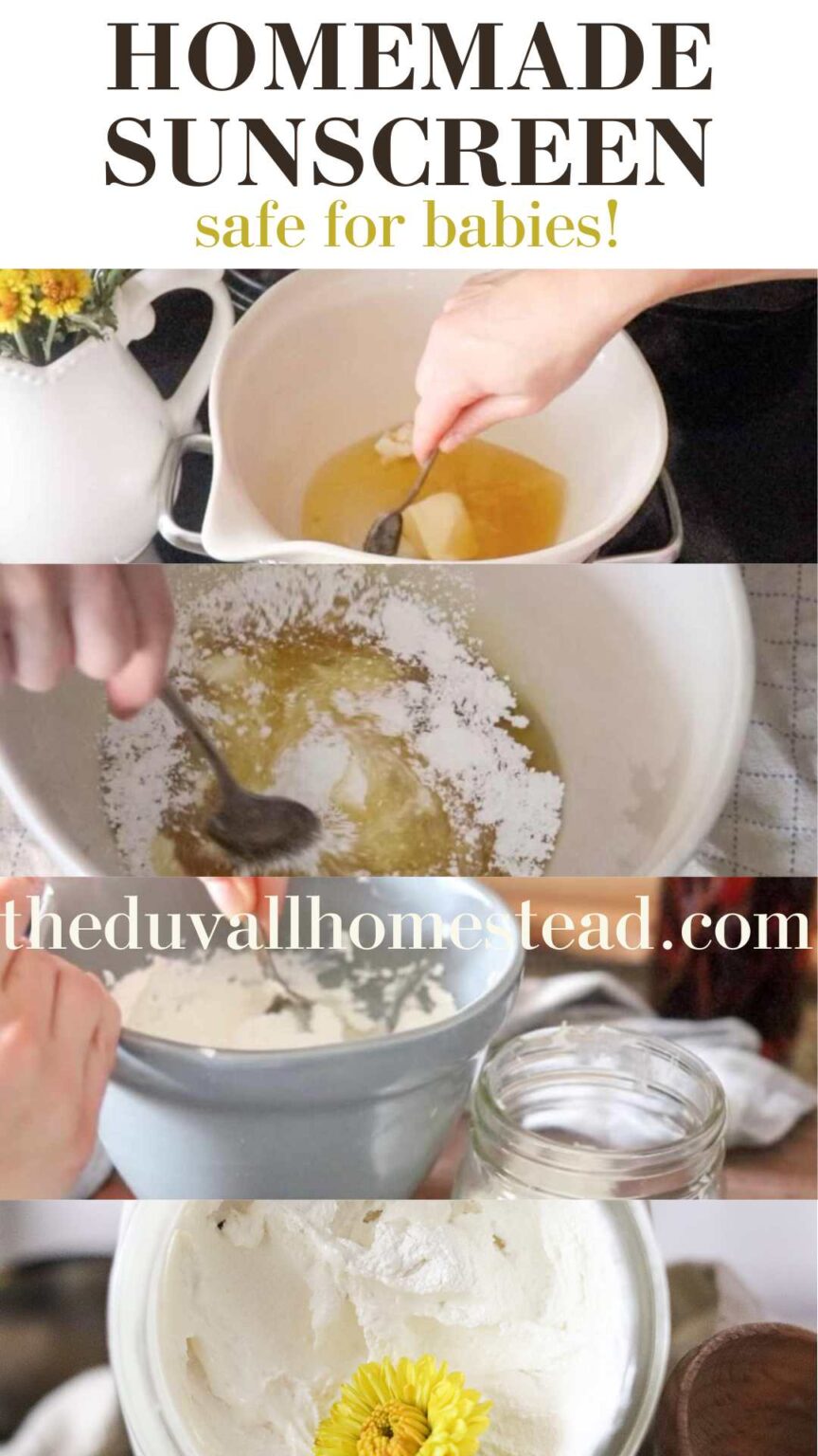 Homemade Sunscreen Safe for Babies - The Duvall Homestead