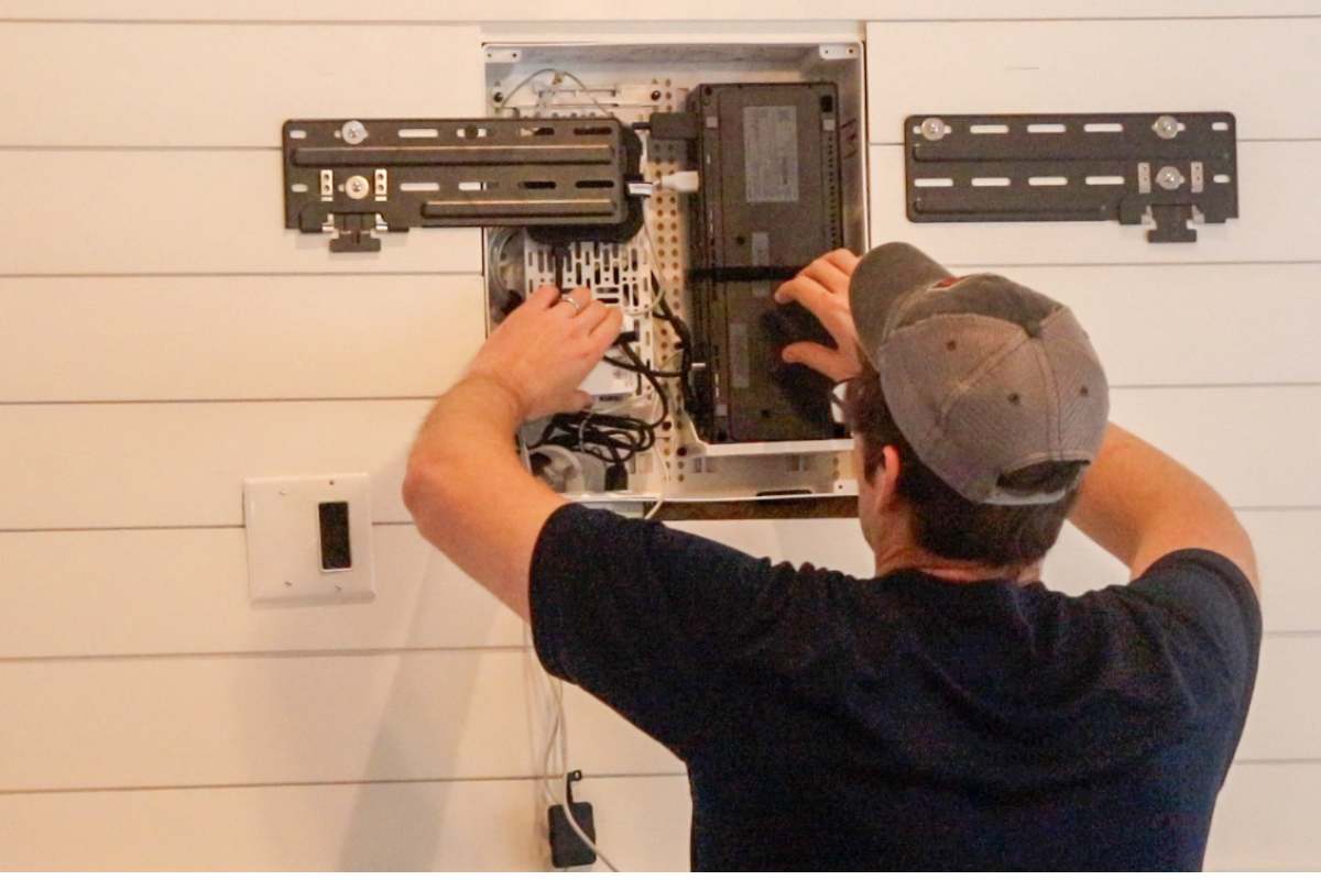 How to Mount the Samsung Frame TV above Fireplace - The Duvall Homestead