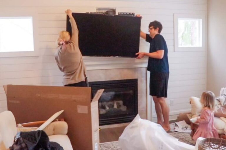 How to Mount the Samsung Frame TV above Fireplace - The Duvall Homestead