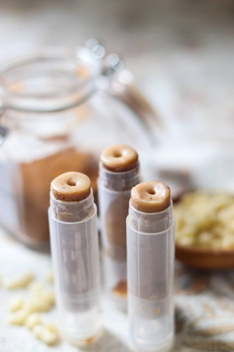 Homemade Pumpkin Spice Lip Balm for Dry Lips - The Duvall Homestead