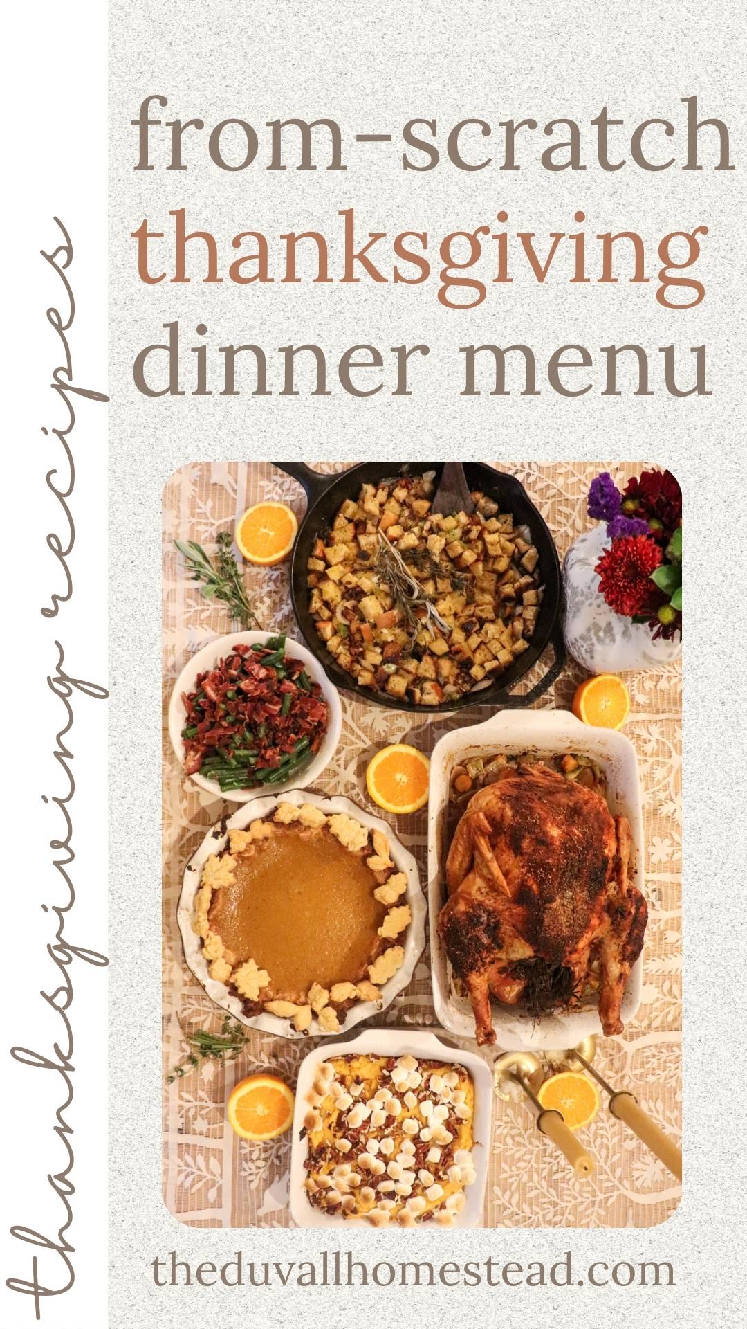Simple Thanksgiving Dinner Menu From Scratch - The Duvall Homestead