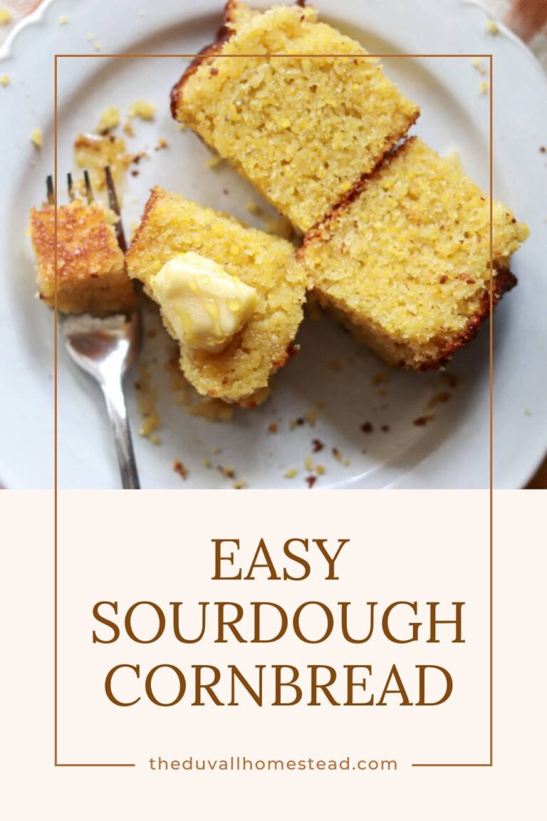 Easy Sourdough Cornbread - The Duvall Homestead